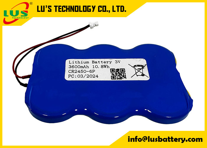 CR2450 in parallel CR2450-6P Customized 3V lithium button cell battery ...
