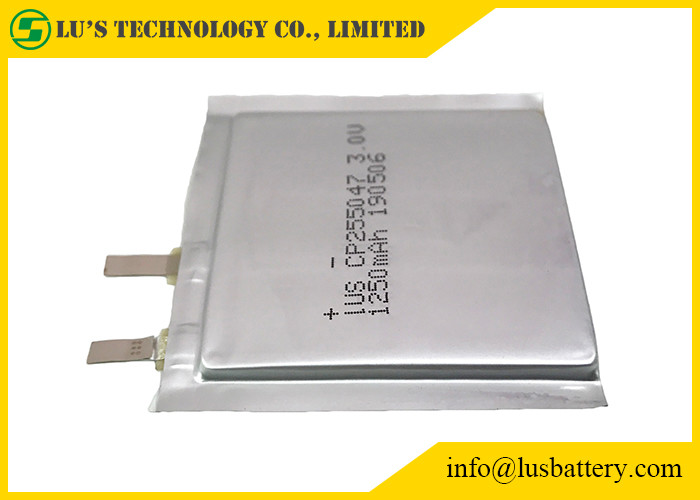Flexible Lithium Battery Cp255047 1250mAh 3V Flexible Thin Cell