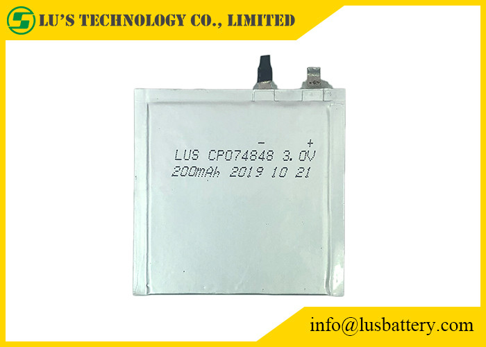 Super Thin IOT LiMnO2 Battery 3V 200mAh High Temperature Lithium ...